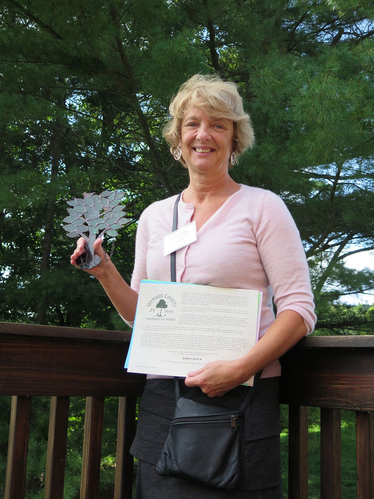 Nancy Patch Honored by Vermont Coverts - Cold Hollow to Canada